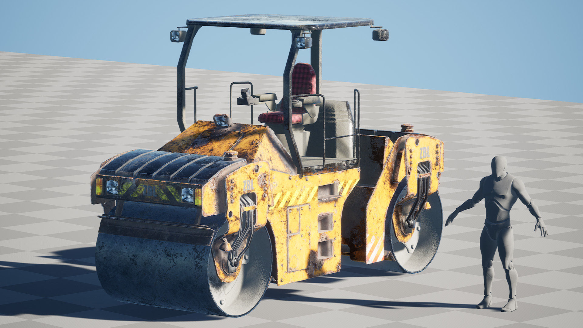 3D model ZBL Asphalt Crusher - Unreal Engine Project VR / AR / low-poly ...