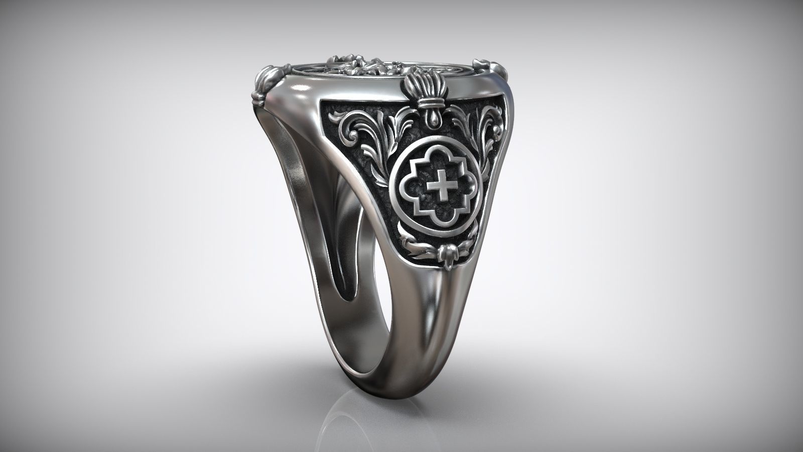 Jesus Christ Symbol JHS Pattern Christian Signet 3D model 3D printable ...