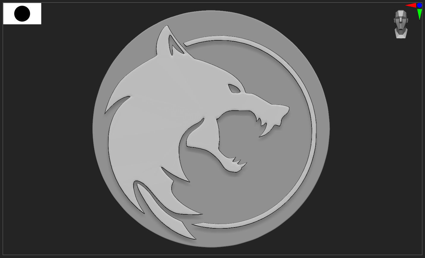 The Witcher logo 3D model 3D printable | CGTrader