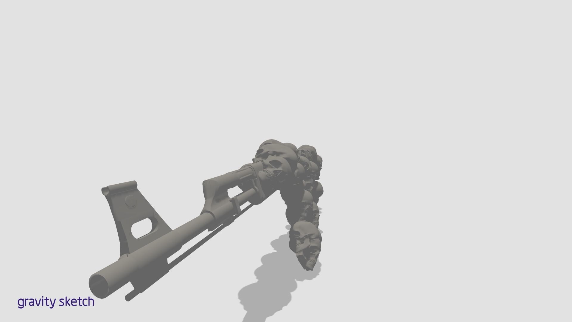 ak skull skin 3D model | CGTrader