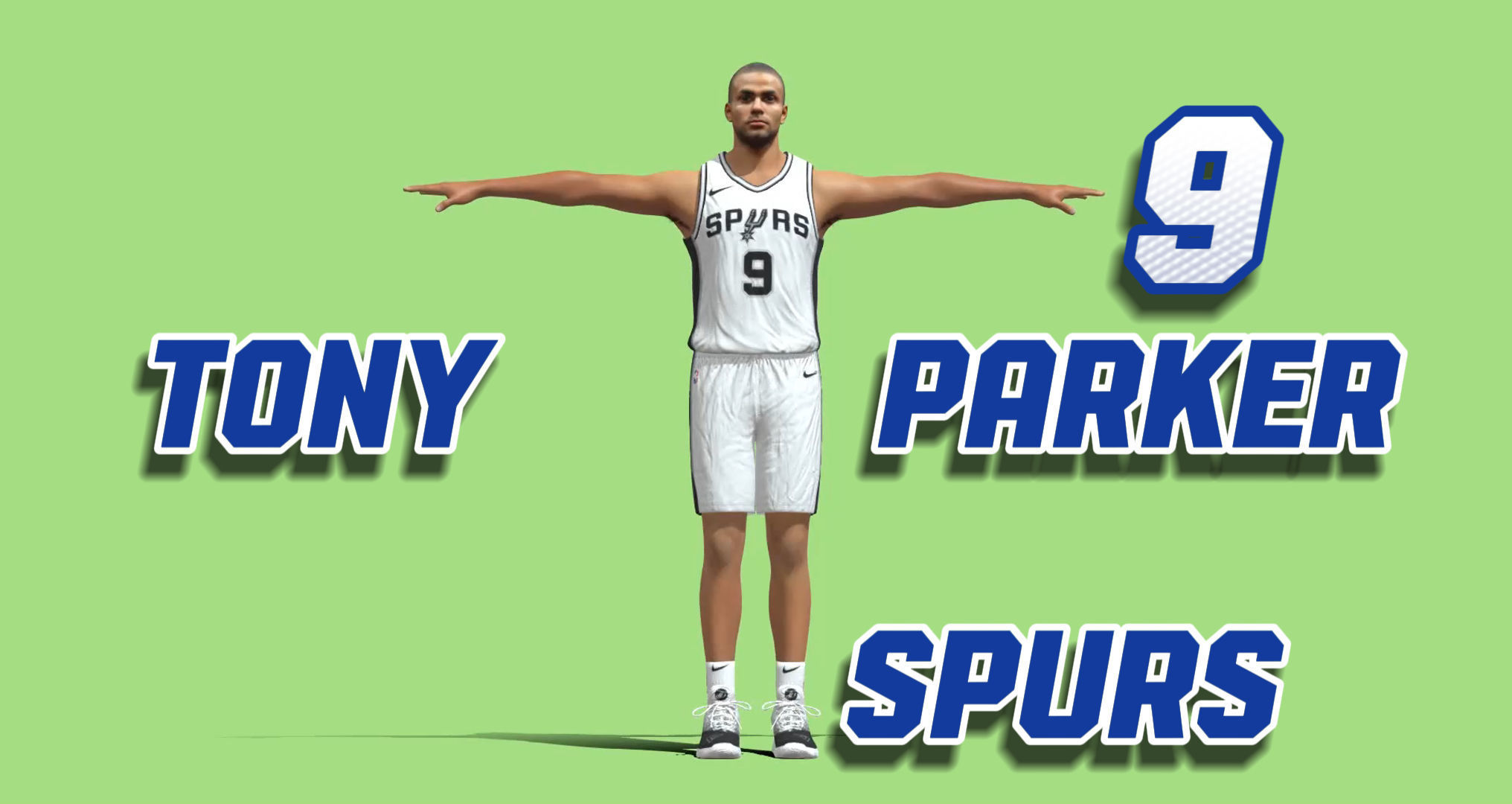 T-Pose Tony Parker San Antonio Spurs 3D model animated rigged | CGTrader