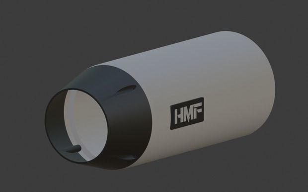 HMF Exhausts 3D model | CGTrader