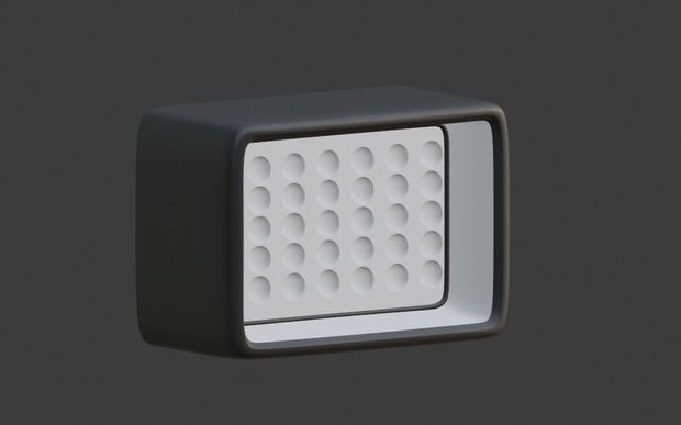 Square LED light 3D model | CGTrader