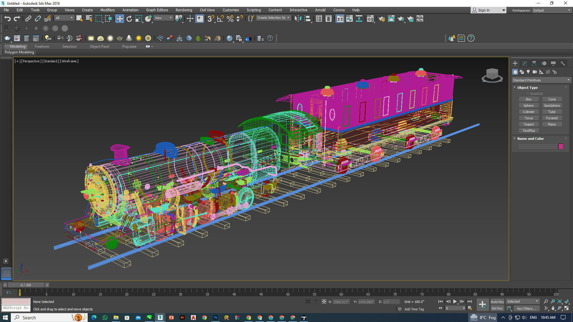 Old Train Engine 3D model animated | CGTrader