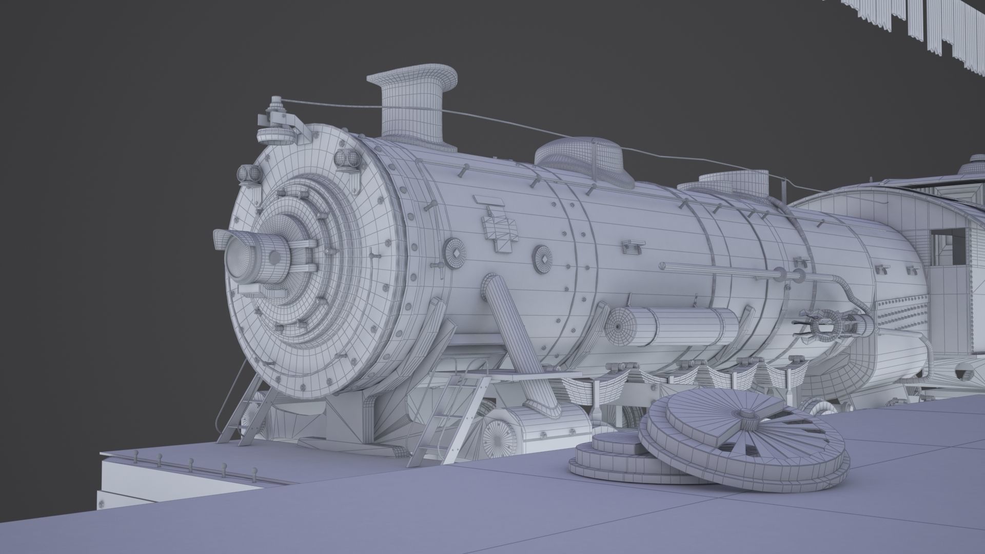 Old Train Engine 3D model animated | CGTrader
