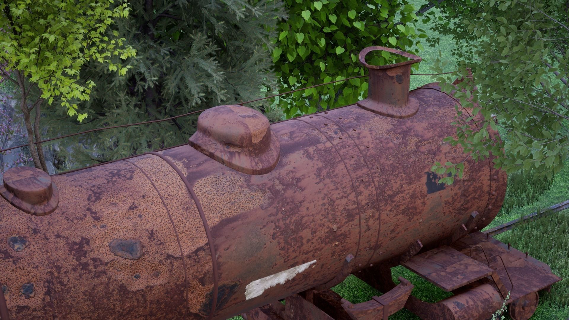 Old Train Engine 3D model animated | CGTrader