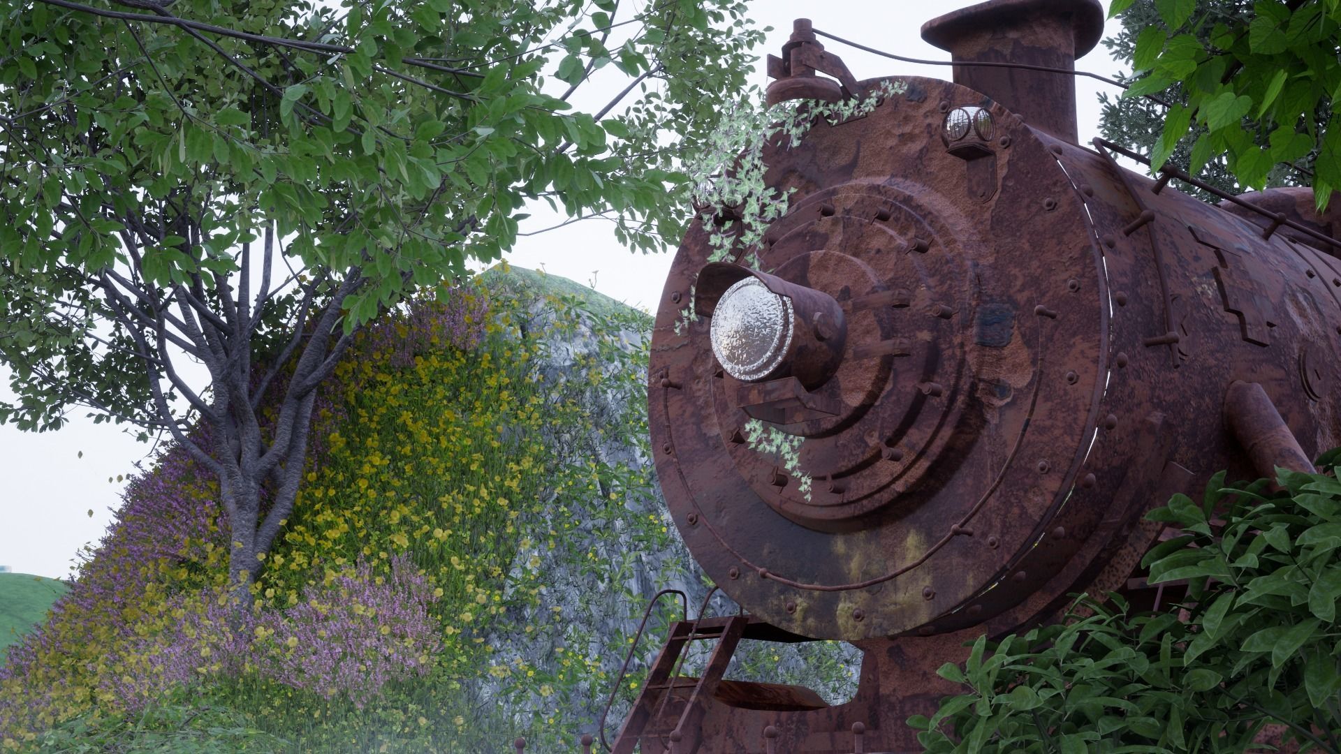 Old Train Engine 3D model animated | CGTrader