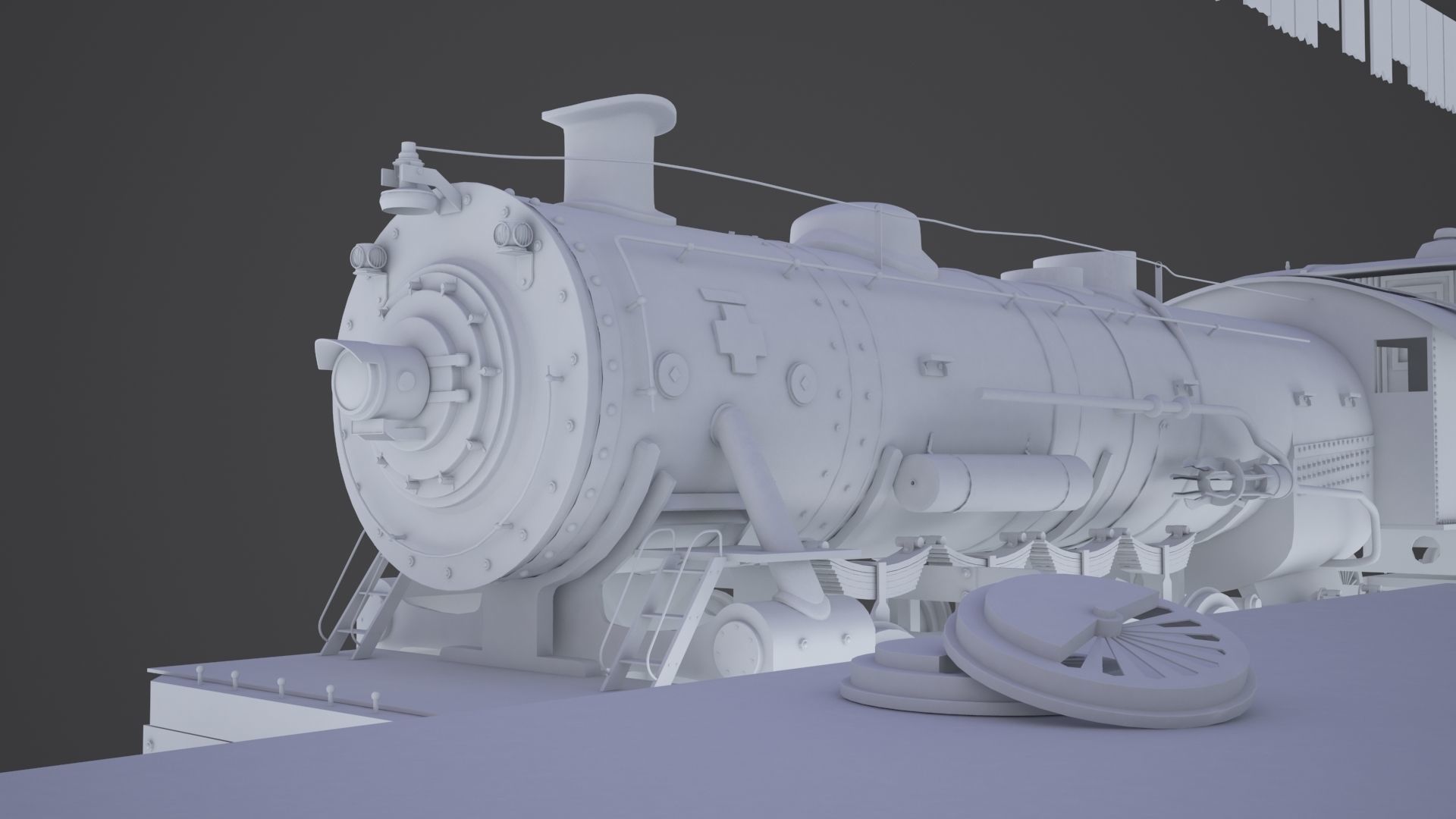 Old Train Engine 3D model animated | CGTrader