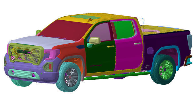 GMC Sierra Denali 1500 4WD Crew Cab 2019 Vehicle 3d scan model 3D model ...