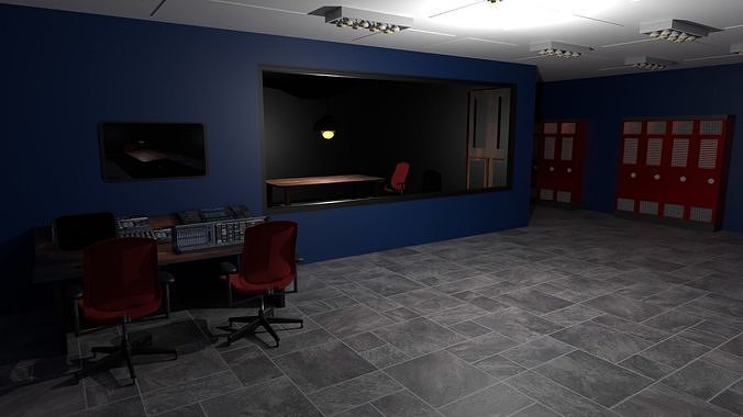 3D model Interrogation room VR / AR / low-poly | CGTrader
