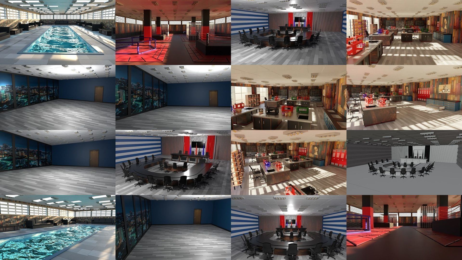 3D Model Collection Mega Interior Pack VR / AR / low-poly | CGTrader