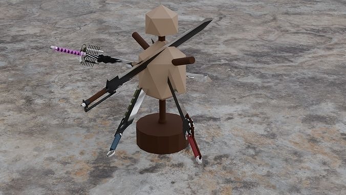 3D model 5pc Sword Asset Pack VR / AR / low-poly | CGTrader