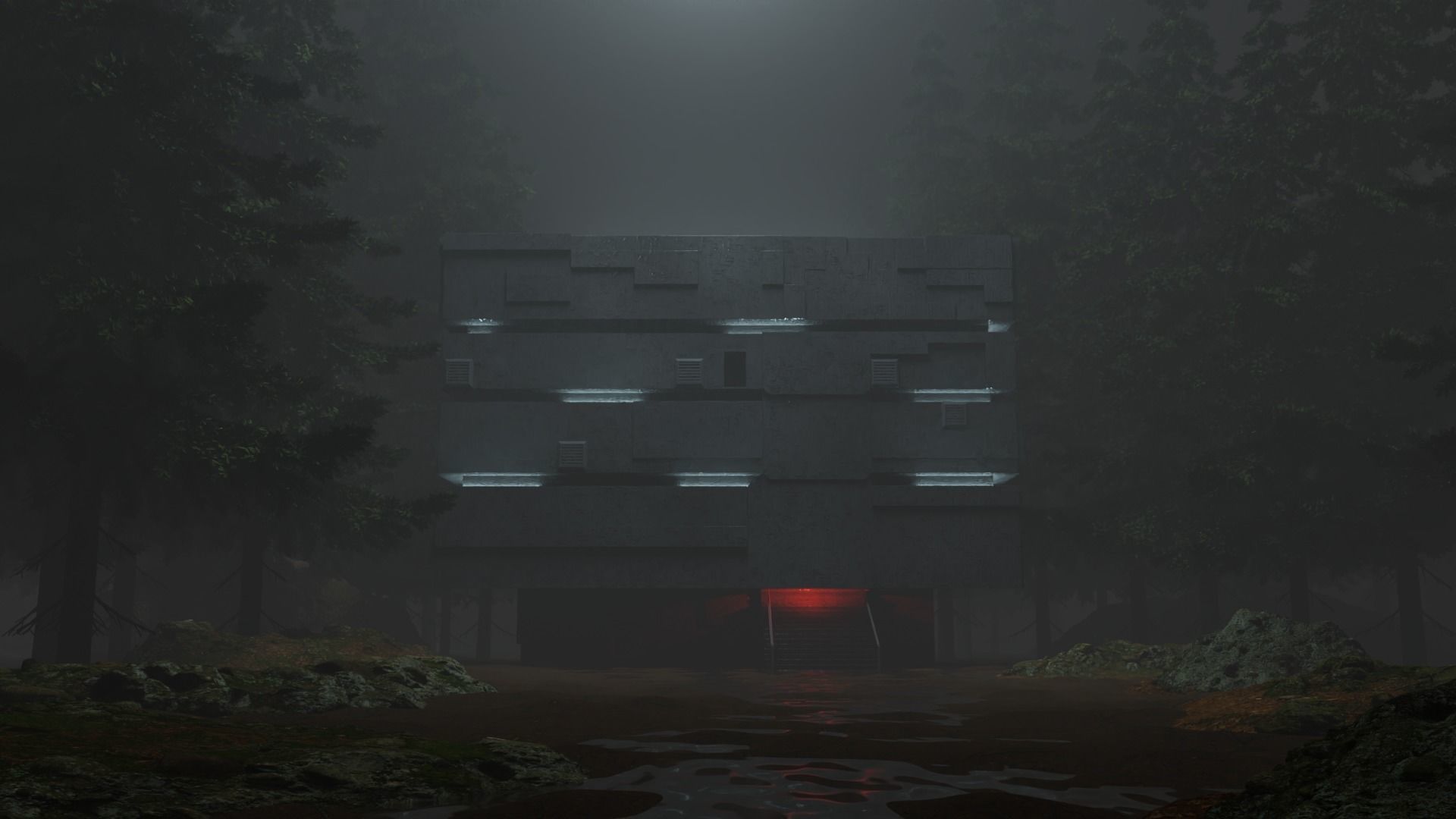 The Base - forest command center 3D model | CGTrader