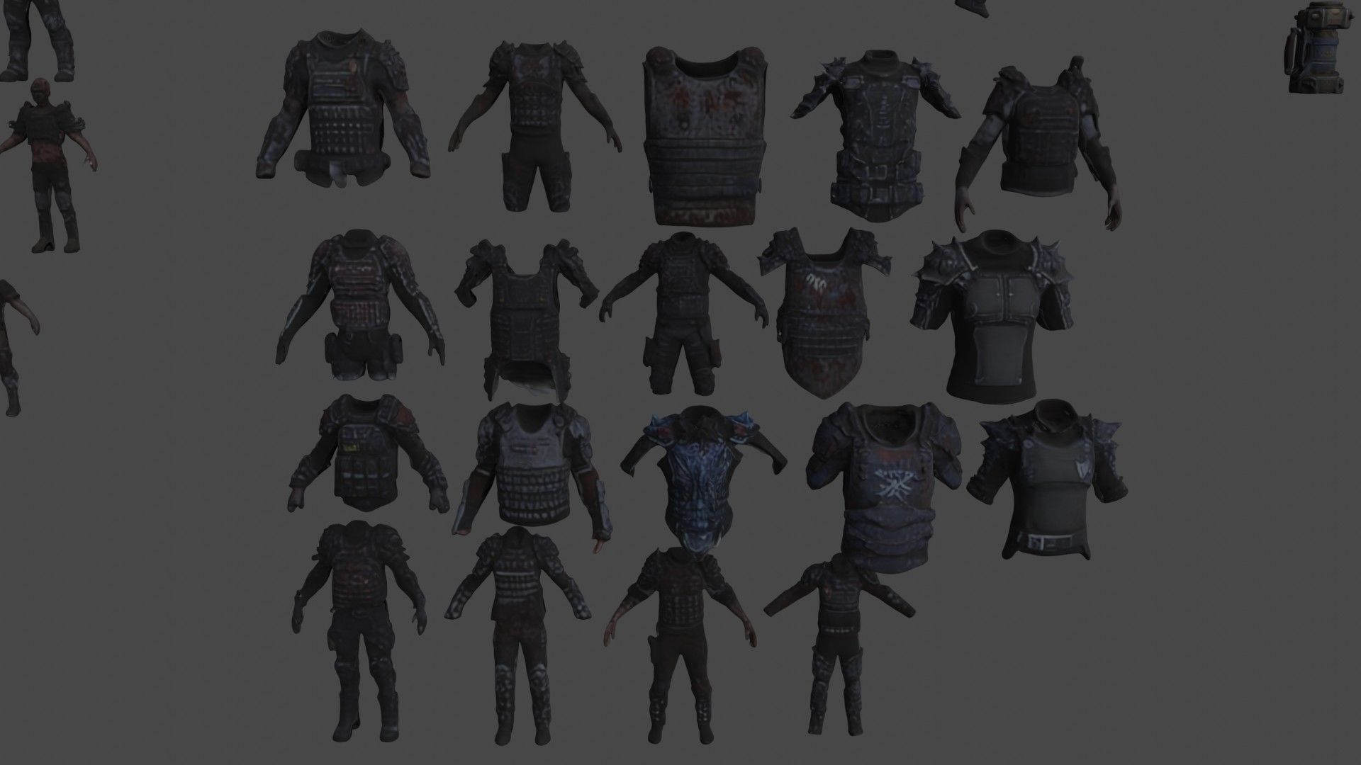 Zombie warfare pack Zombies Armor Weapons Trucks 3D model | CGTrader