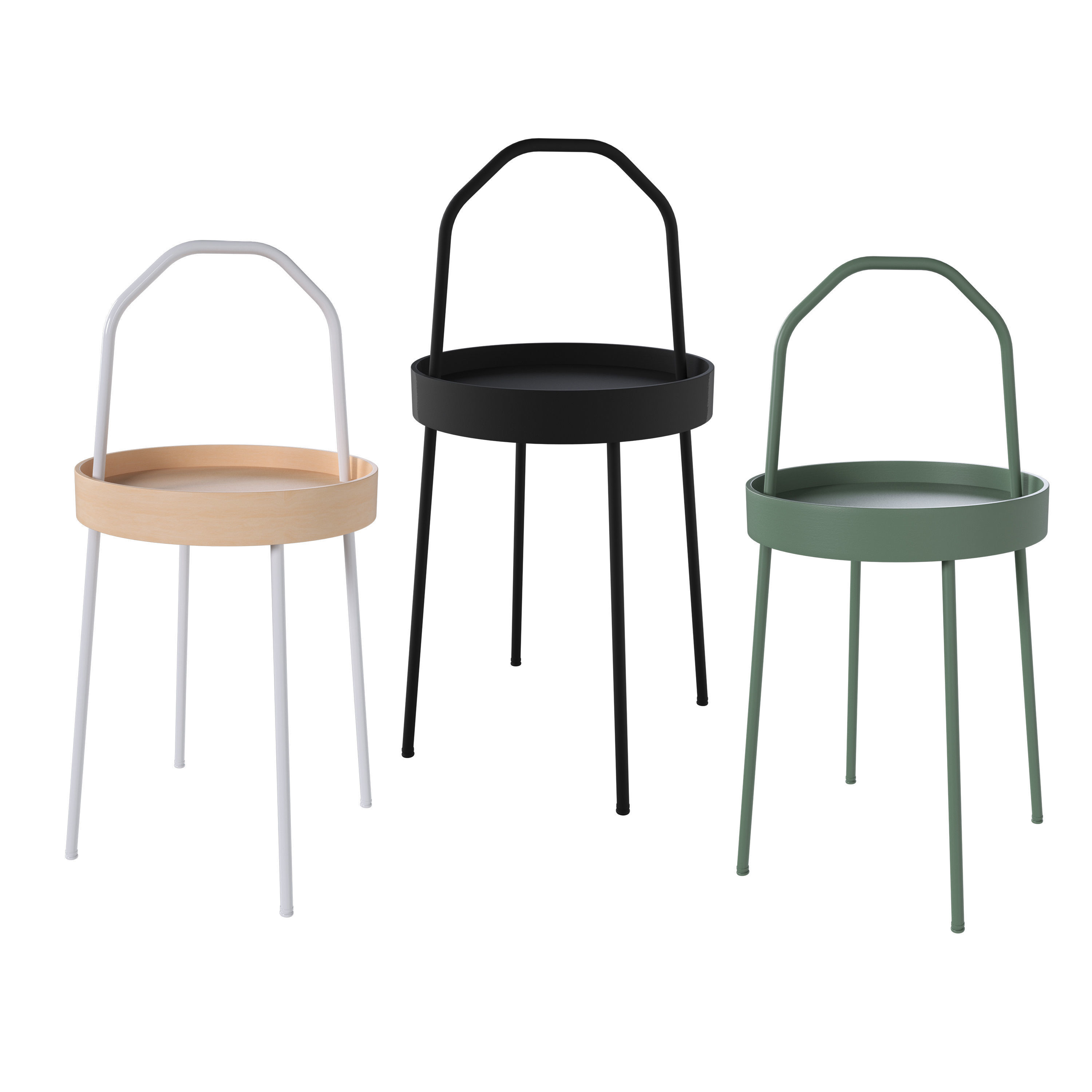 IKEA BURVIK Side Table 3items 3D model | CGTrader
