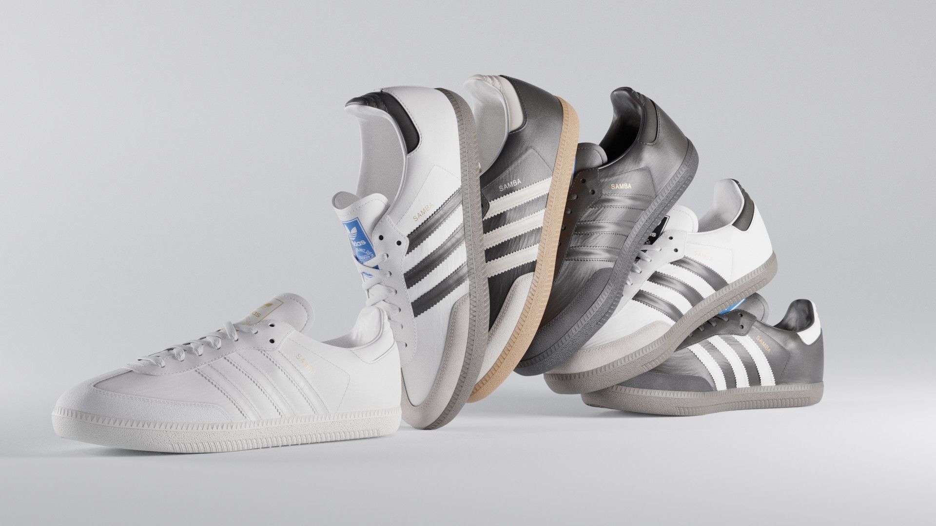 3D model Adidas Samba OG Classic Leather Shoes VR / AR / low-poly ...