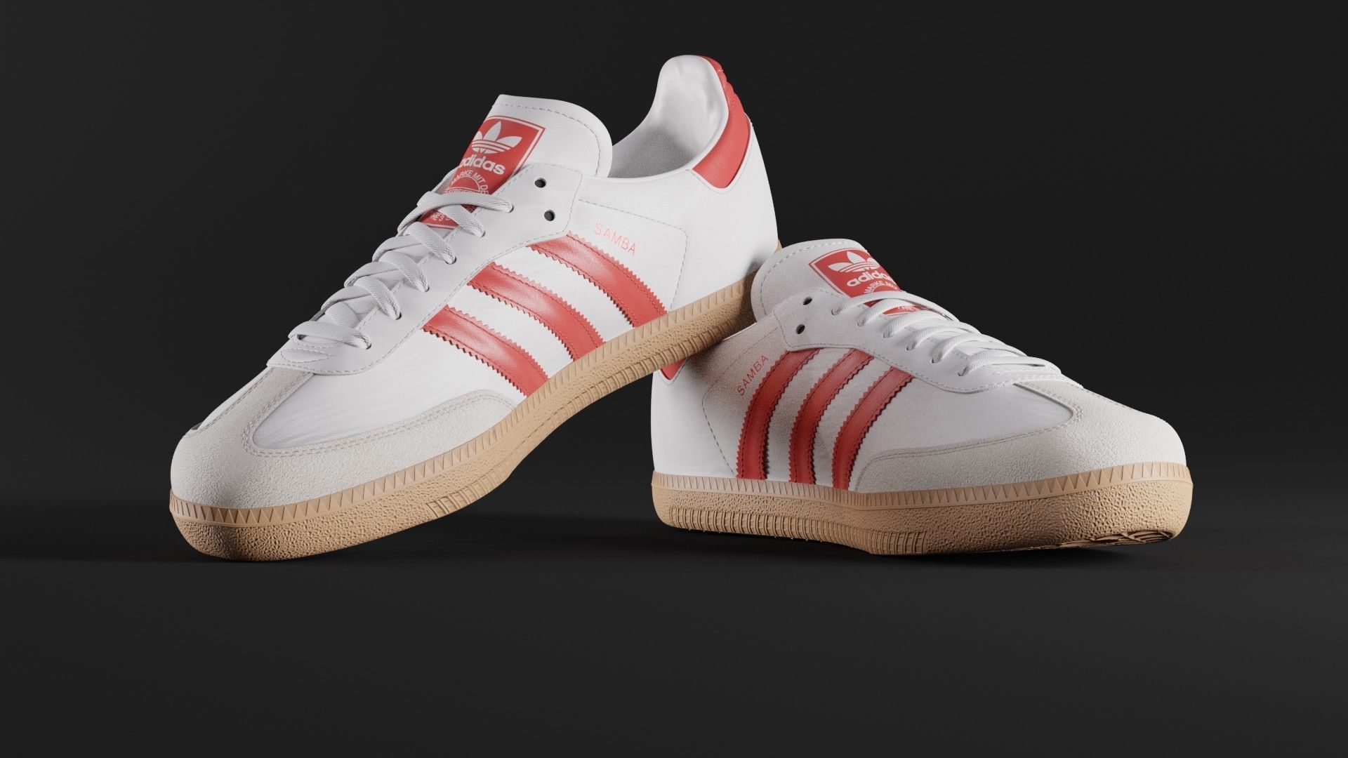 3D model Adidas Samba OG Stripes Shoe VR / AR / low-poly | CGTrader