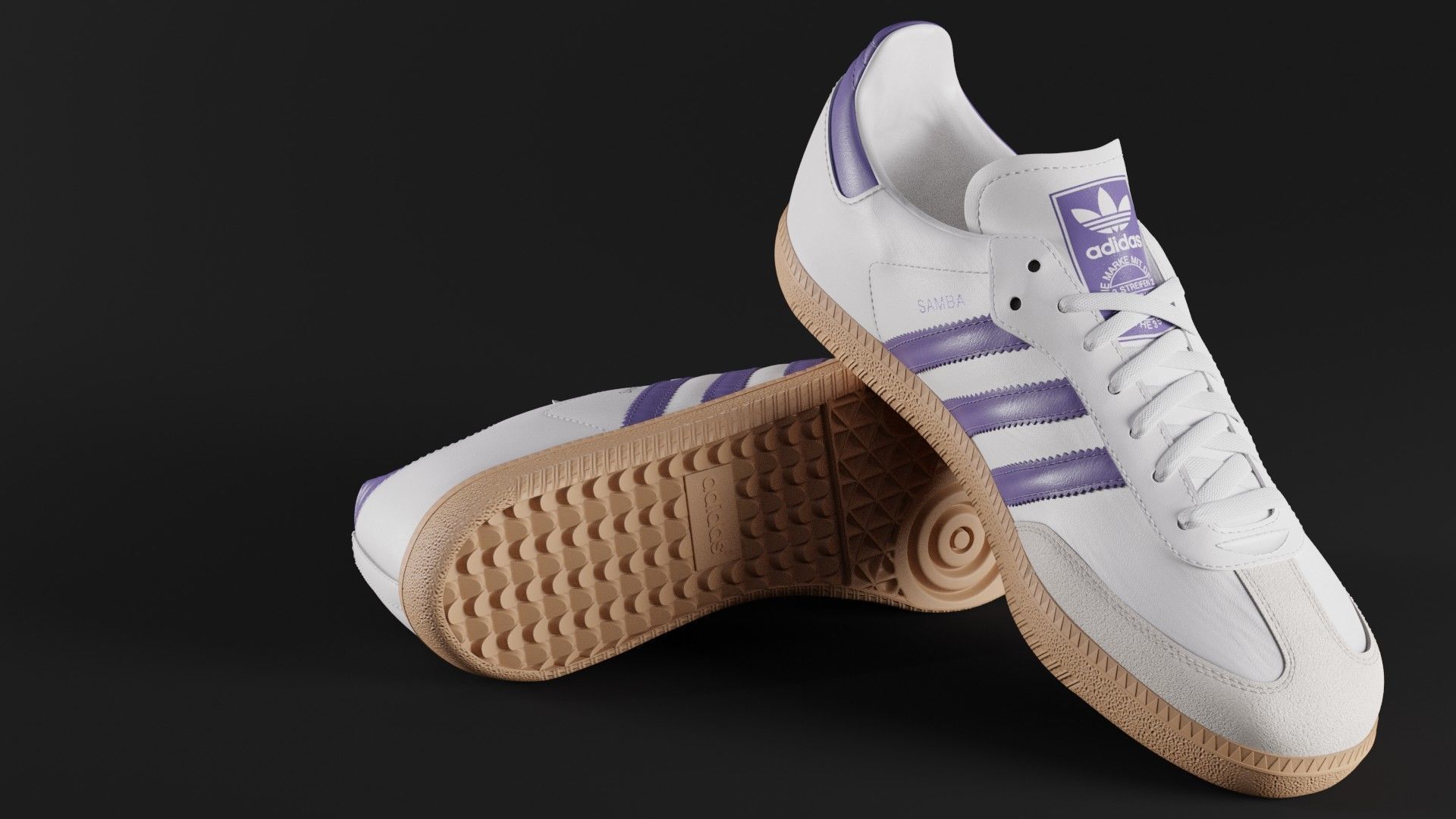 3D model Adidas Samba OG Stripes Shoe VR / AR / low-poly | CGTrader