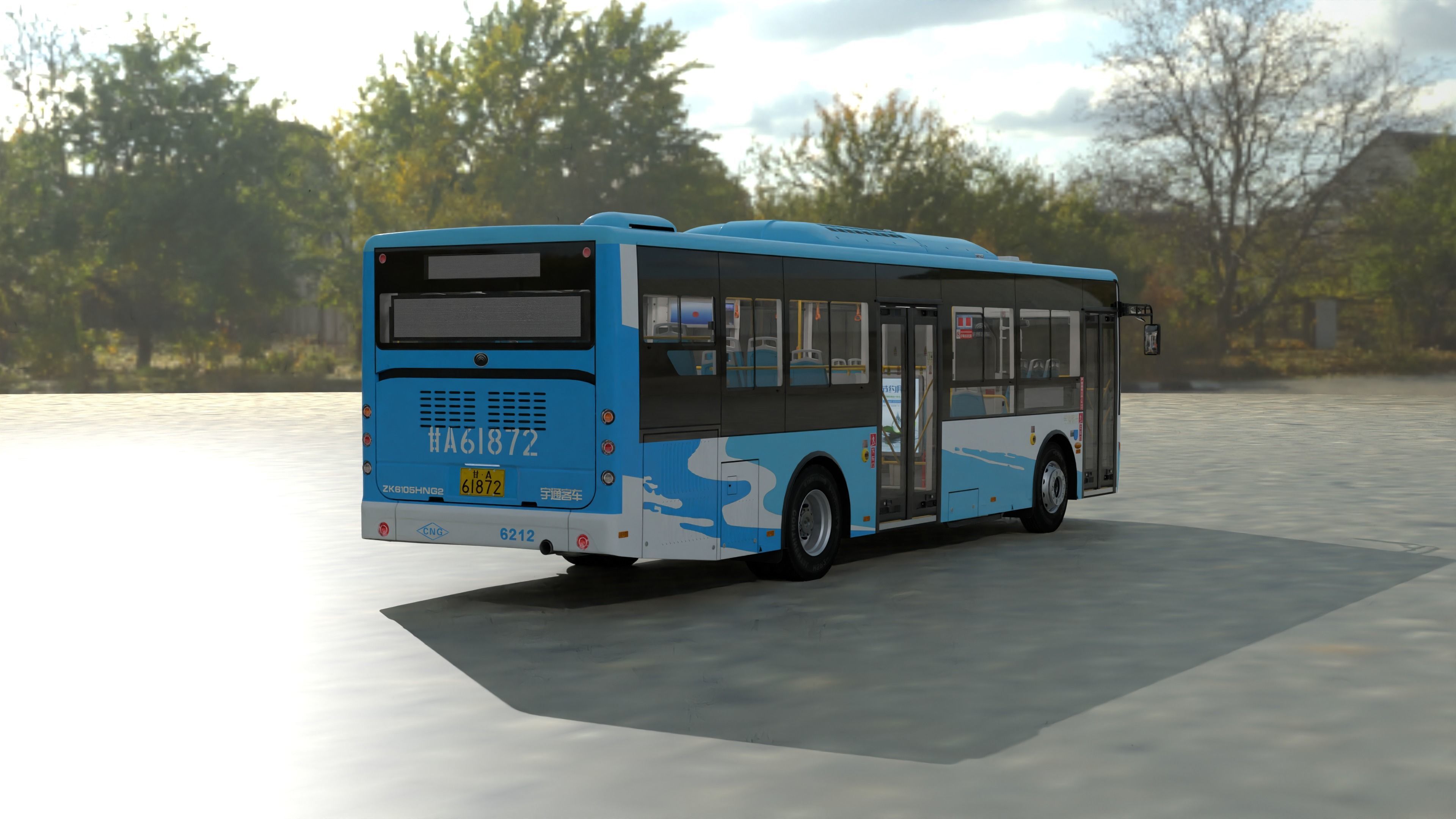 YUTONG ZK6105HNG2 bus 3D model | CGTrader