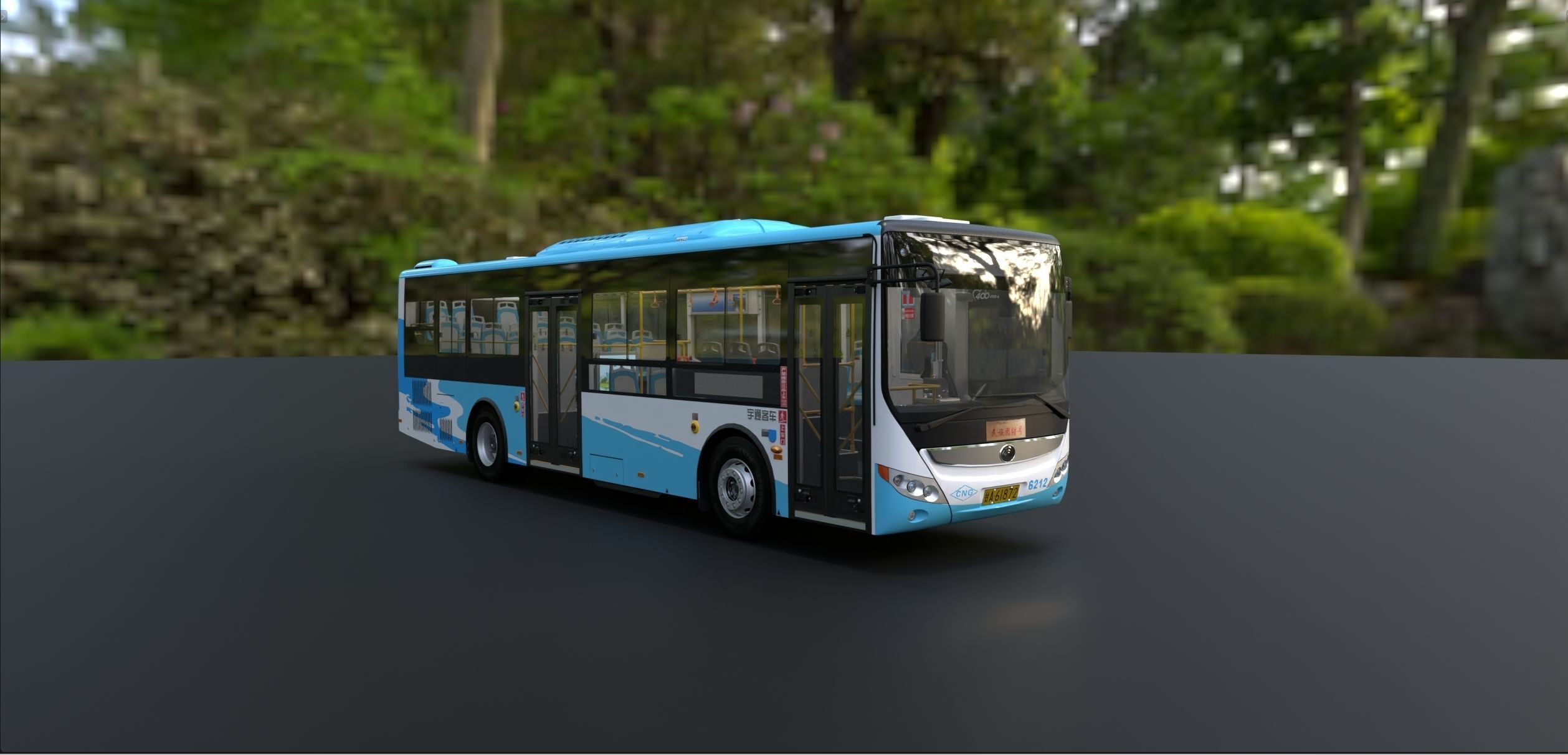 YUTONG ZK6105HNG2 bus 3D model | CGTrader