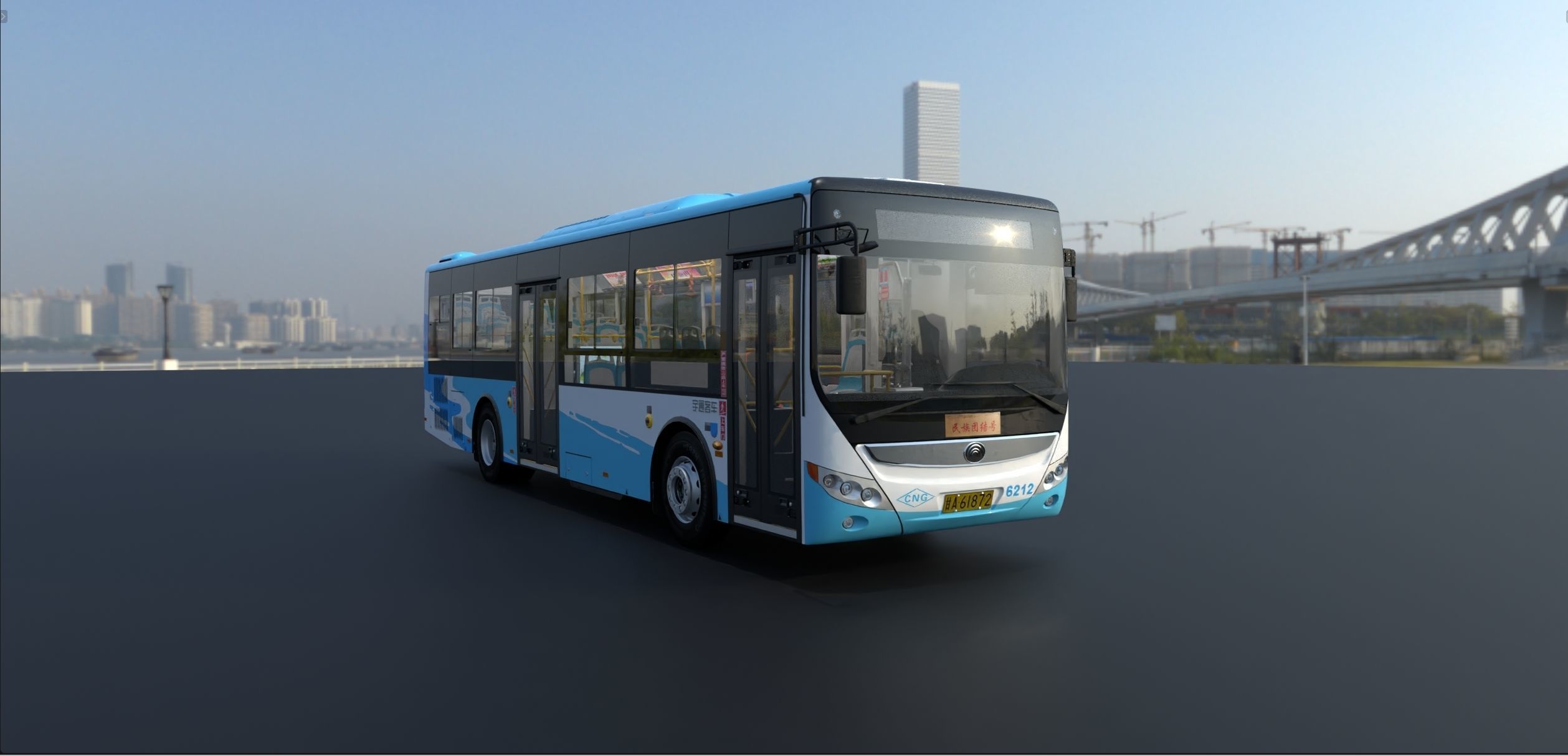 YUTONG ZK6105HNG2 bus 3D model | CGTrader