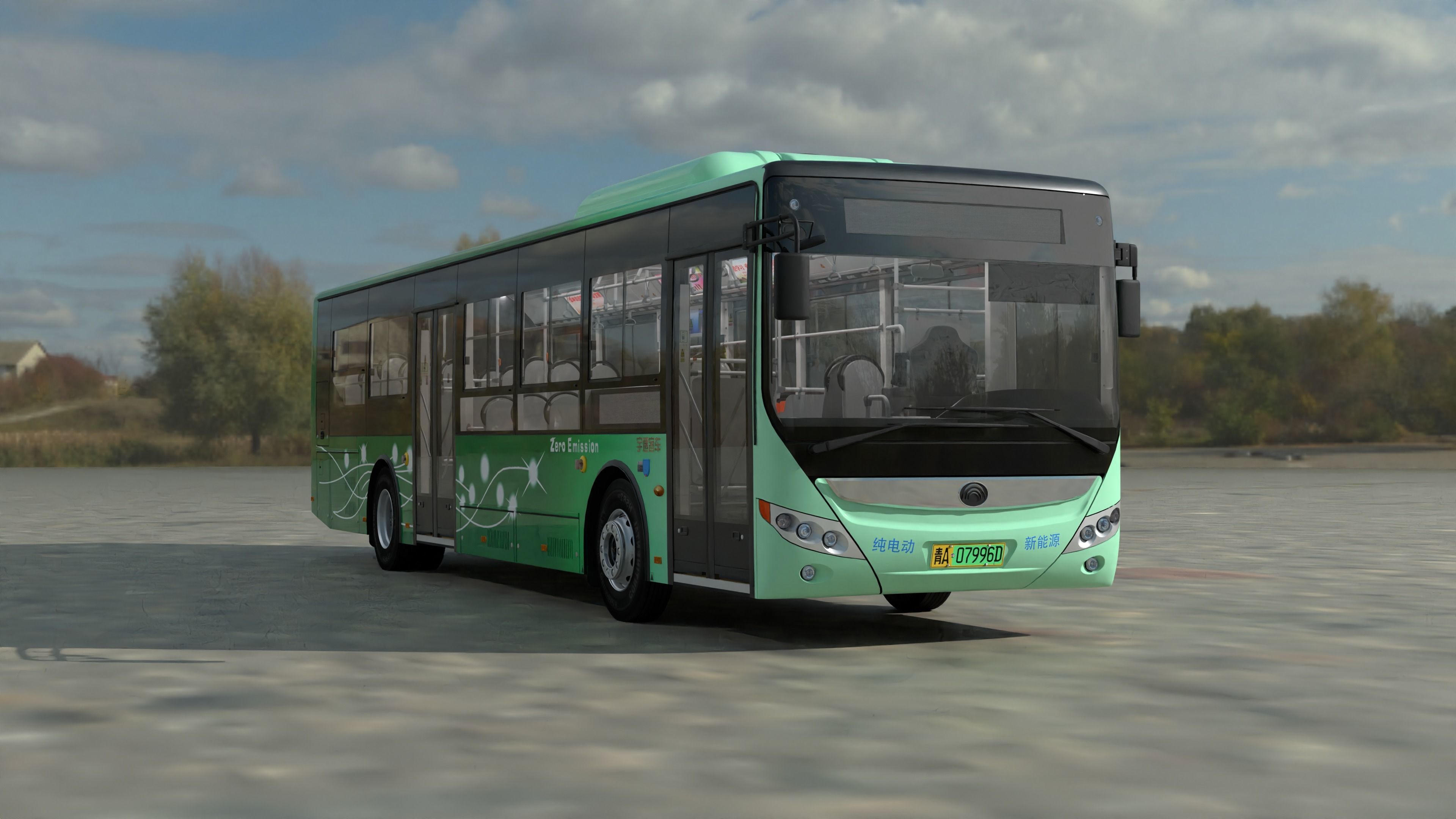 YUTONG Vseries buses 3D model | CGTrader