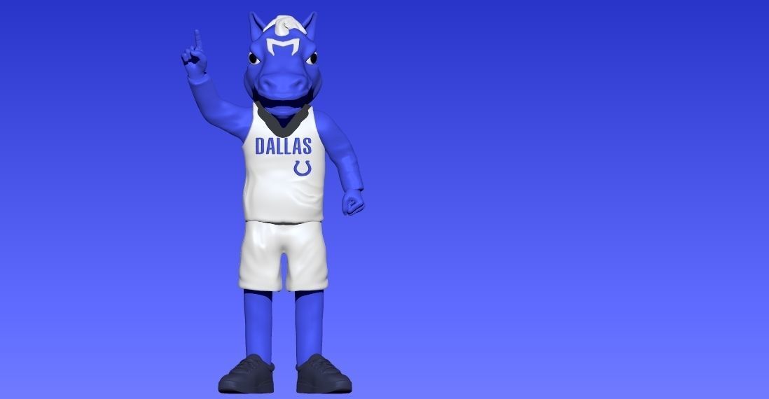 NBA - DALLAS MAVERICKS BASKETBALL MASCOT STATUE - 3D PRINT 3D model 3D ...