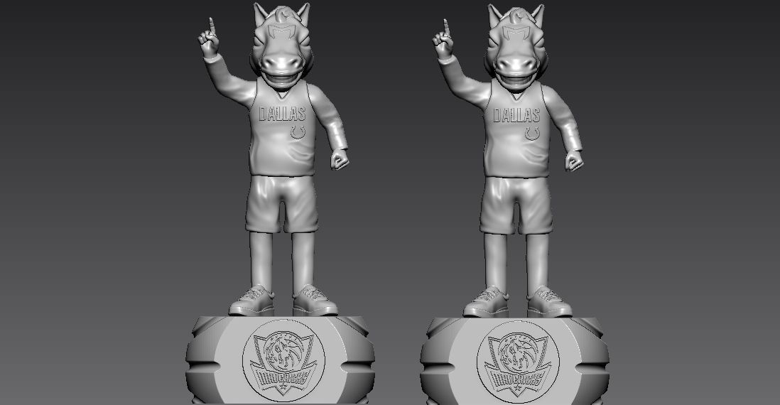 NBA - DALLAS MAVERICKS BASKETBALL MASCOT STATUE - 3D PRINT 3D model 3D ...