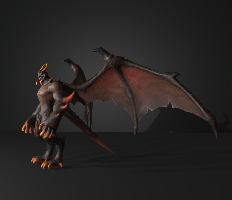 dark demon ev 3D model animated rigged | CGTrader