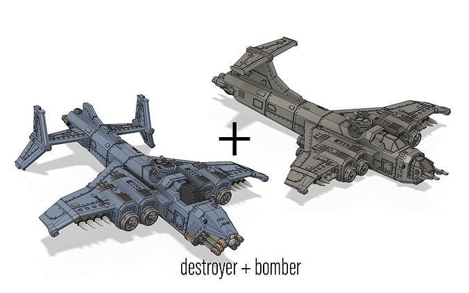 Marauder Destoryer and Bomber bundle 3D model 3D printable | CGTrader