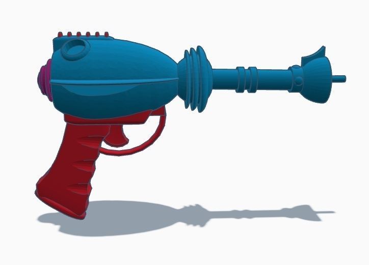 Atomic Age Toy Ray Gun v7 3D model 3D printable | CGTrader