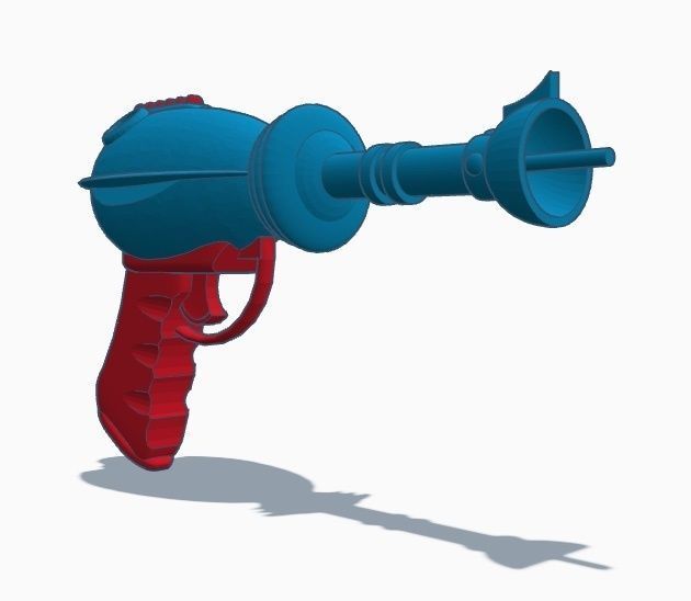 Atomic Age Toy Ray Gun v7 3D model 3D printable | CGTrader
