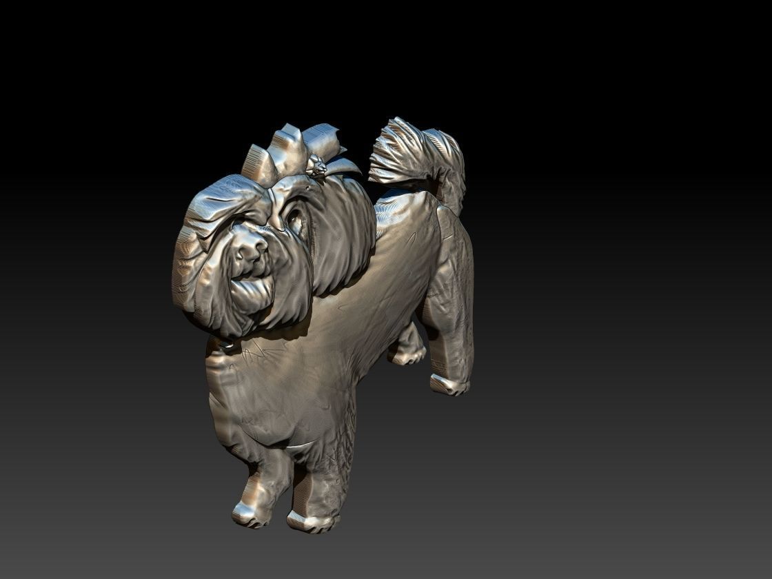Maltese Maltes Dog Relief 3D model 3D printable | CGTrader