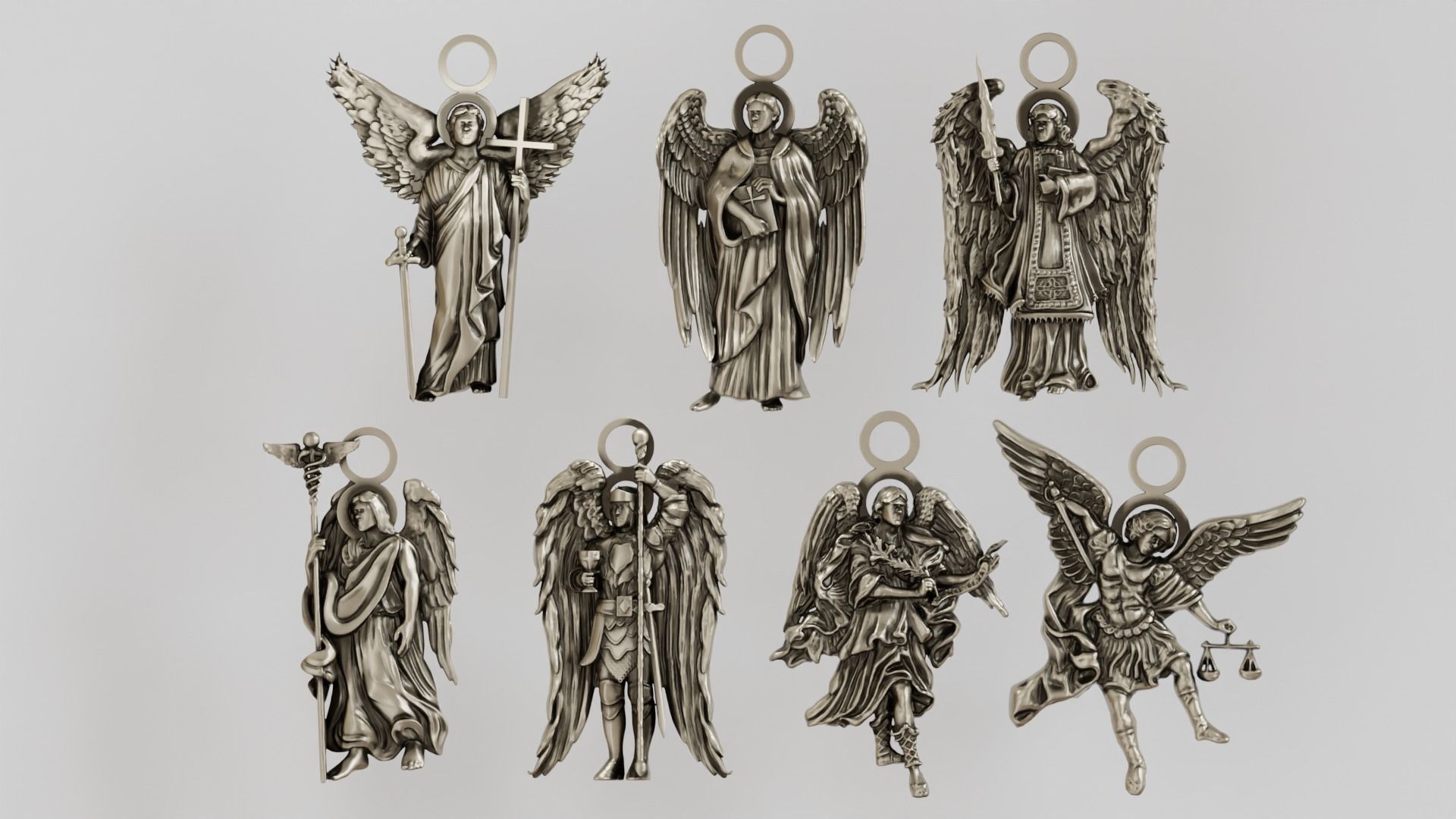 7 Archangel pack 3D model 3D printable | CGTrader