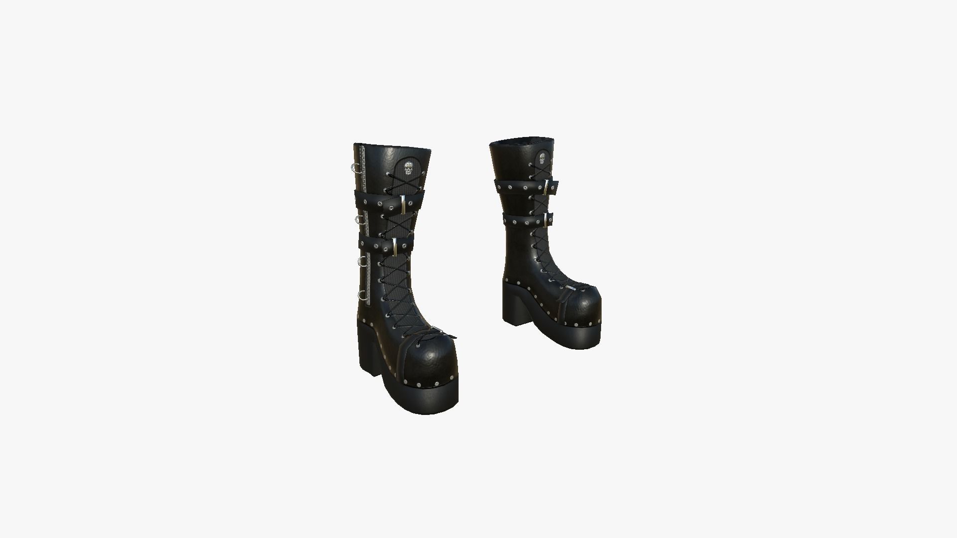 3D model Gothic Girl Outfit A01 - Character Clothing Design VR / AR ...