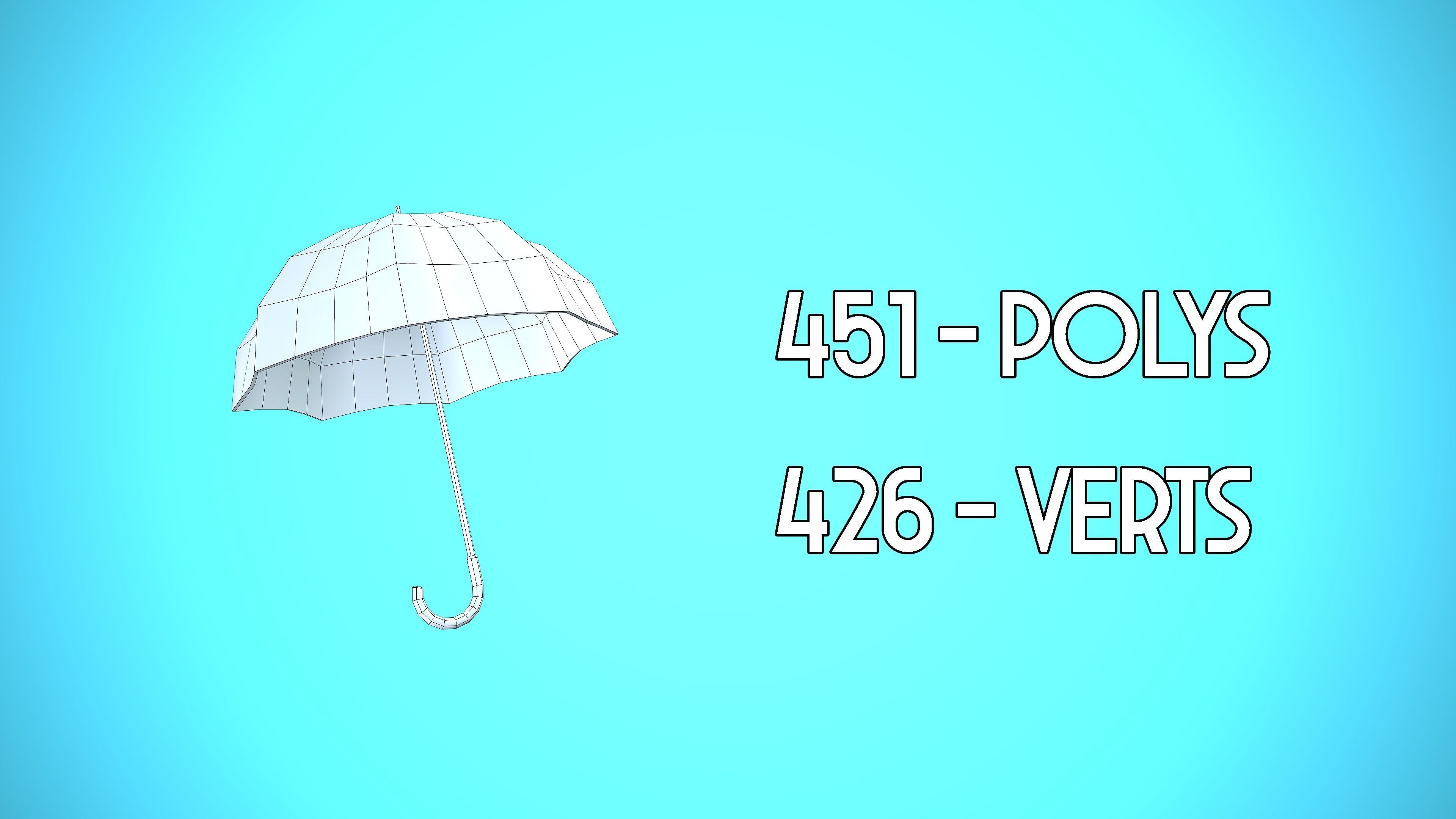 3D model UMBRELLA CARTOON STYLIZED VR / AR / low-poly | CGTrader