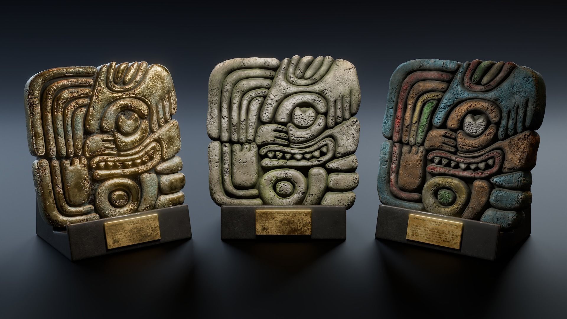 3D model Ancient Mayan Glyph VR / AR / low-poly | CGTrader