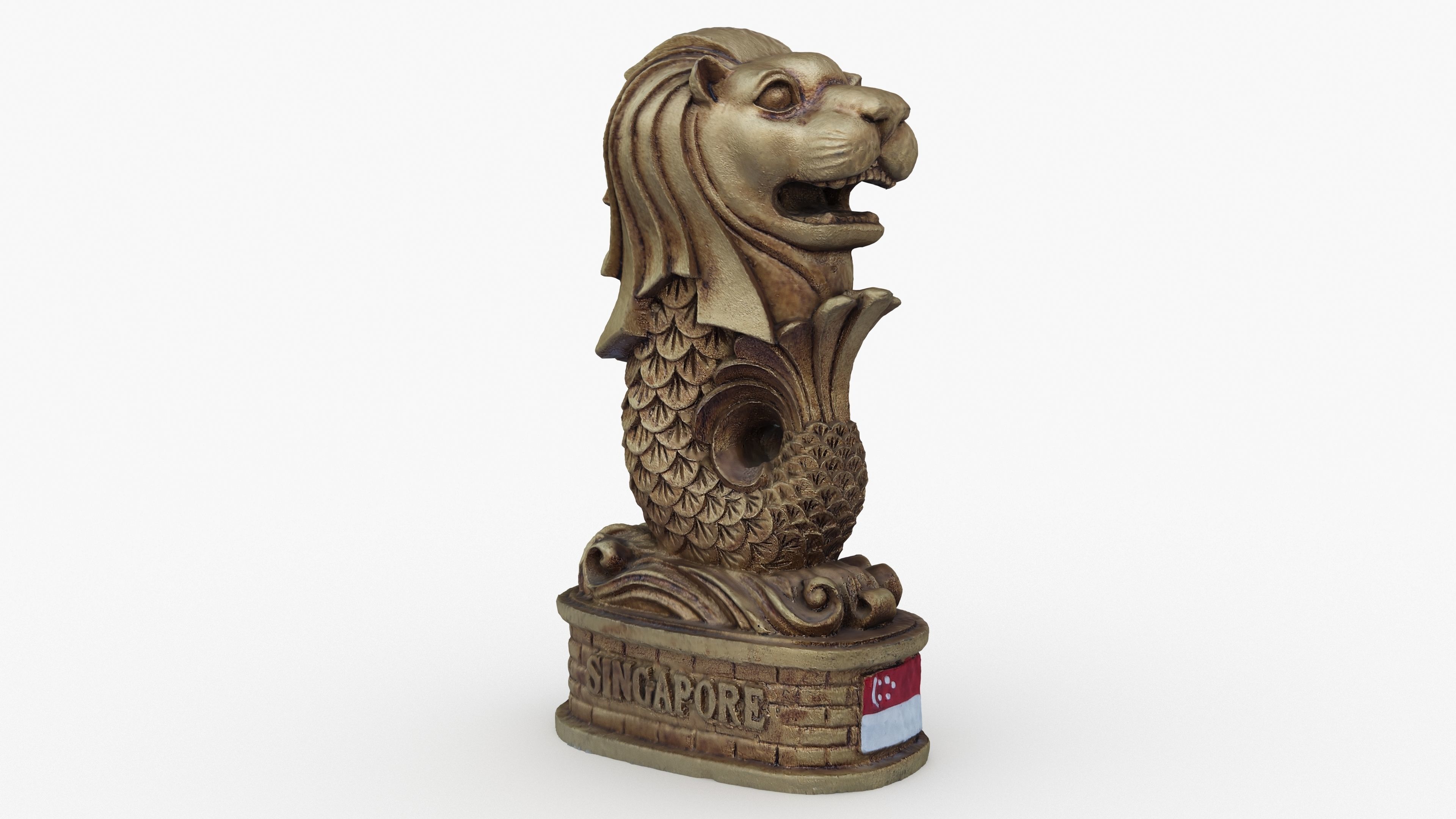 Merlion Figurine 3D model | CGTrader