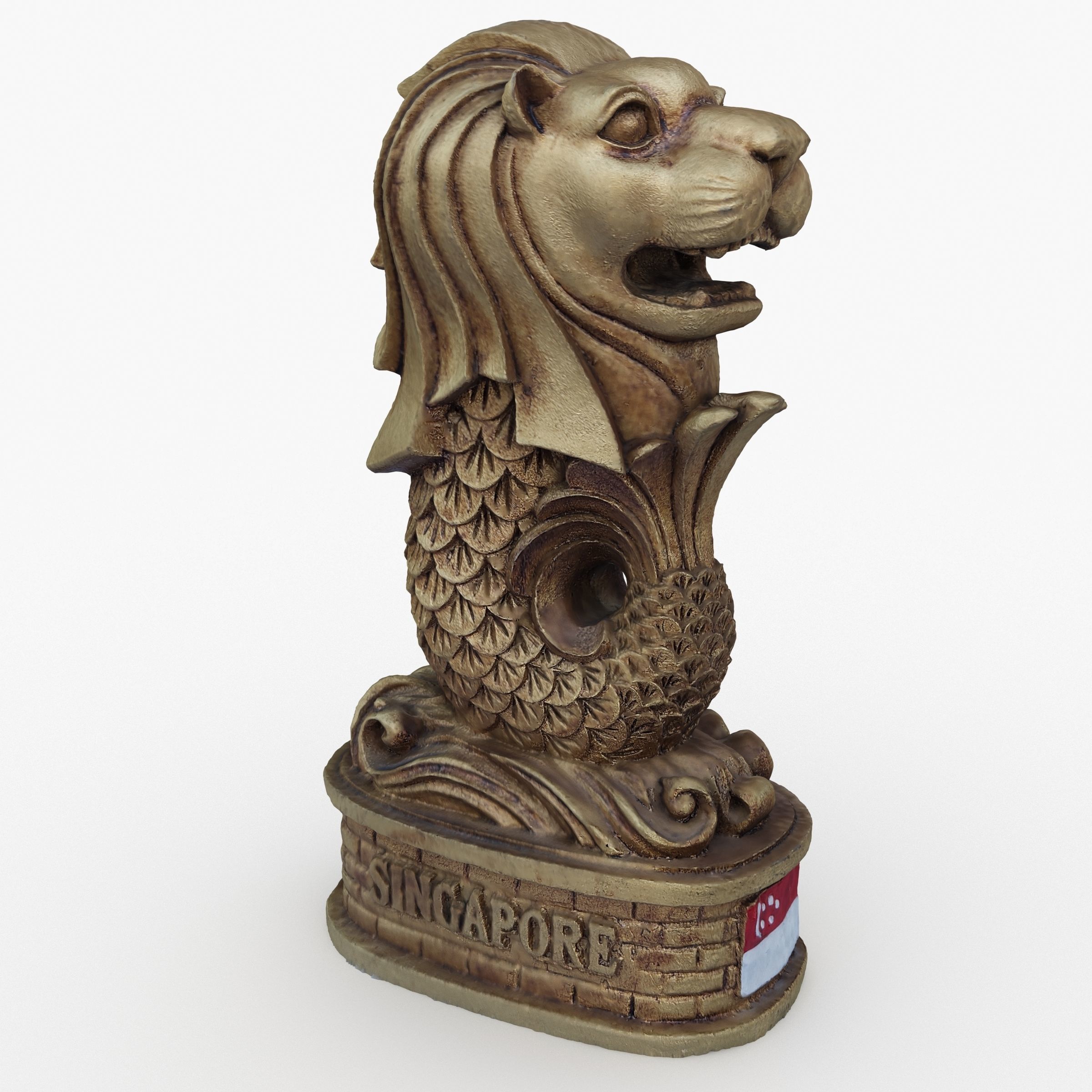 Merlion Figurine 3D model | CGTrader