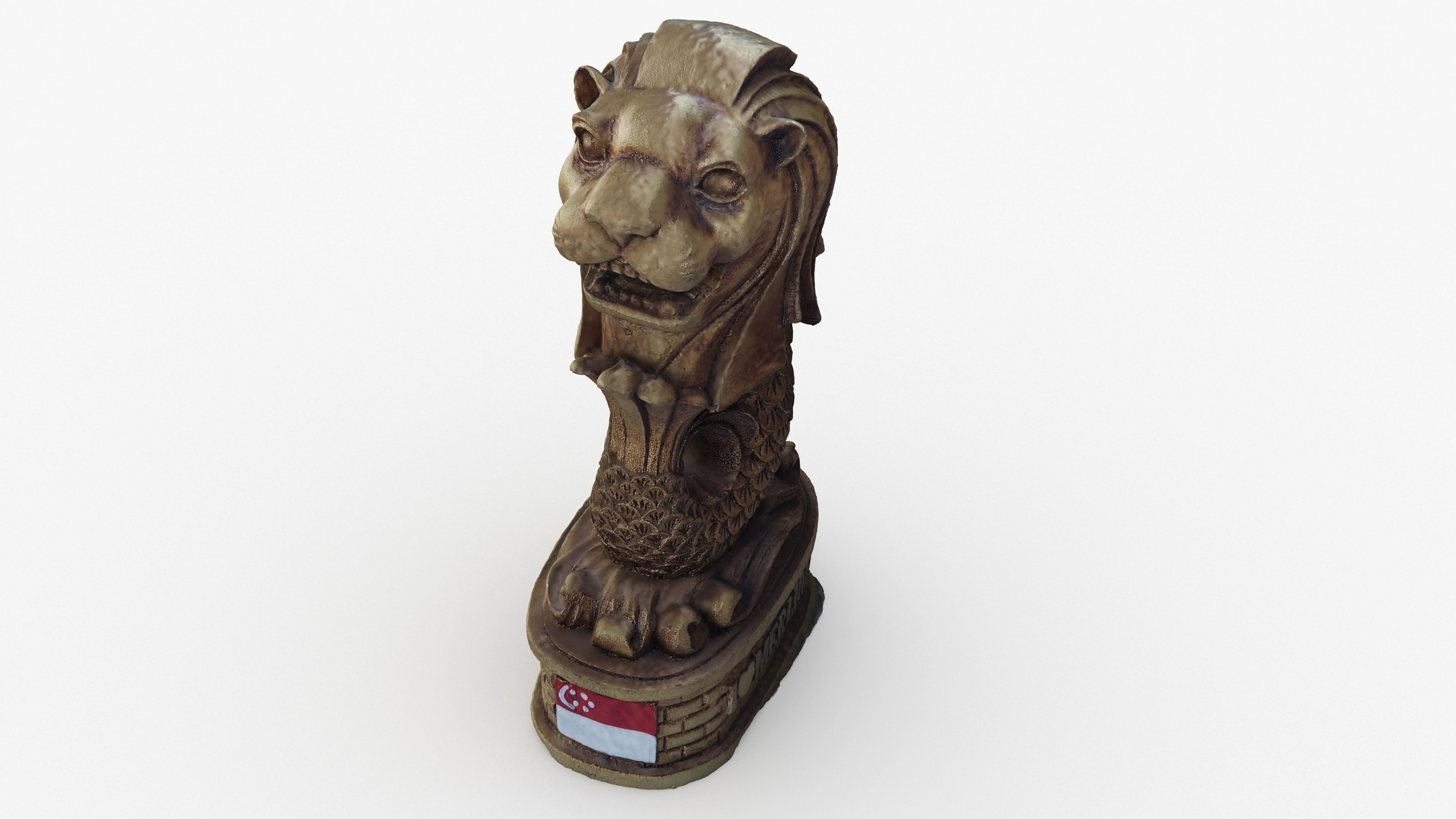 Merlion Figurine 3D model | CGTrader