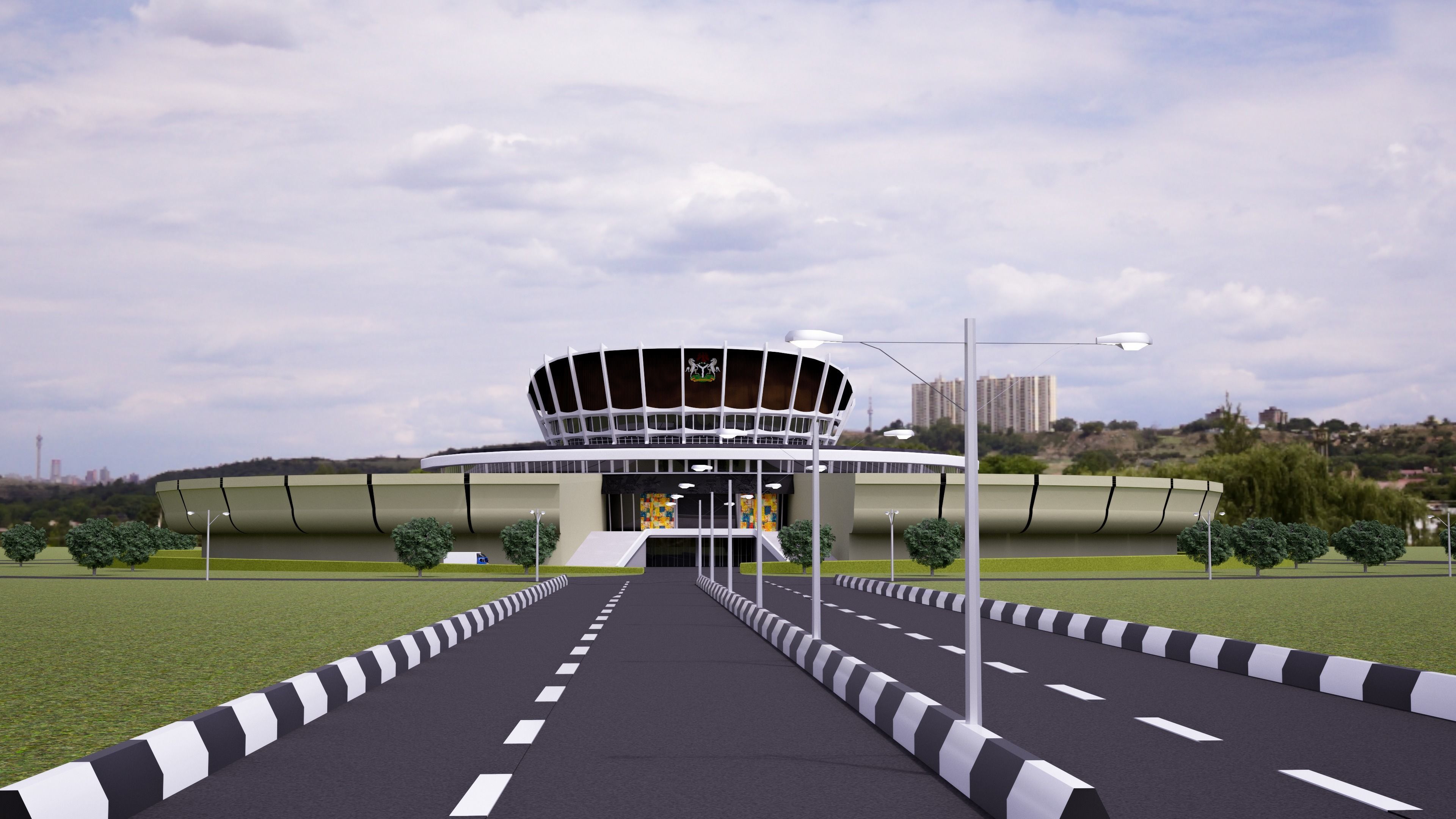National Theatre Lagos 3D model | CGTrader