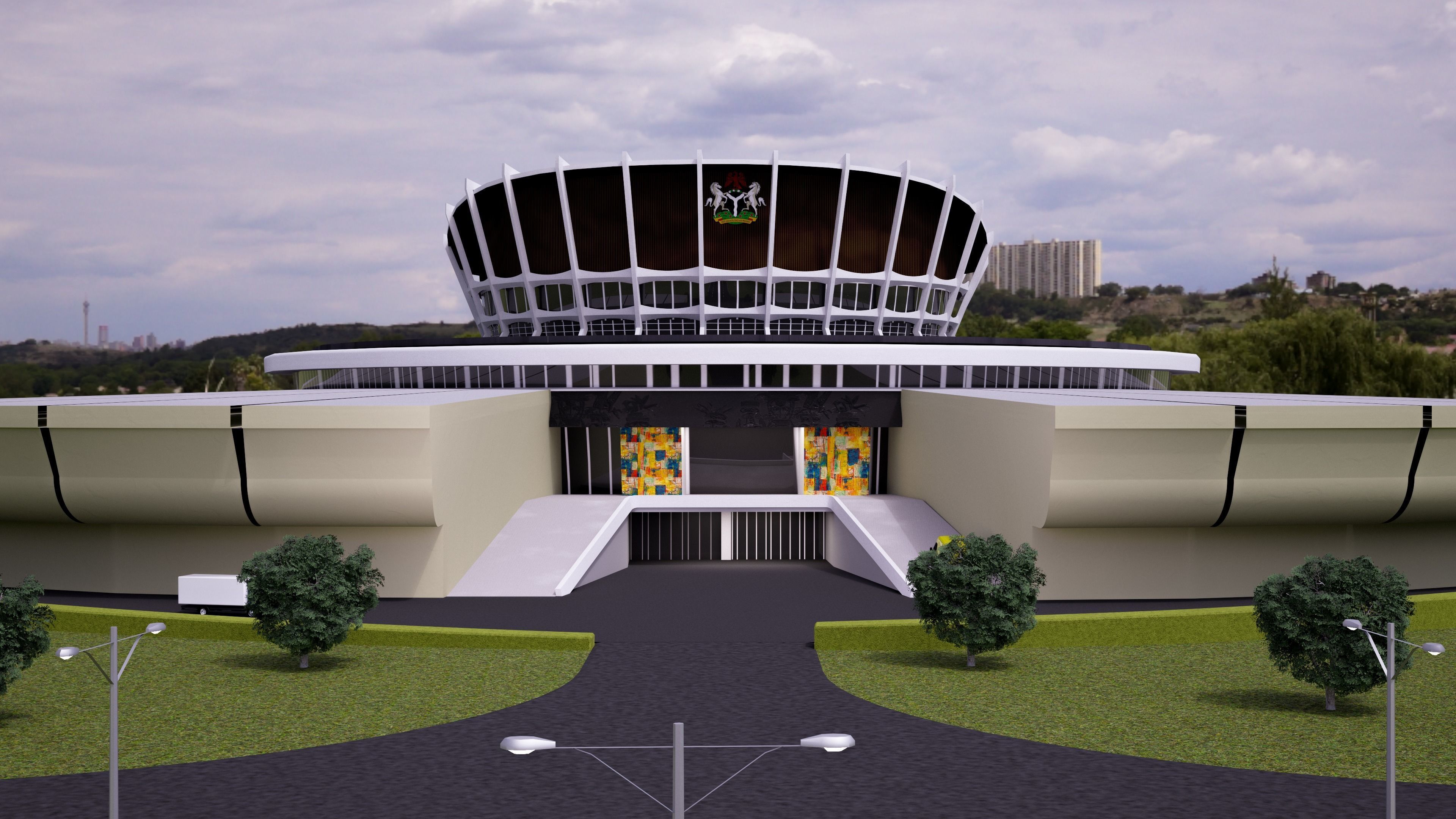 National Theatre Lagos 3D model | CGTrader