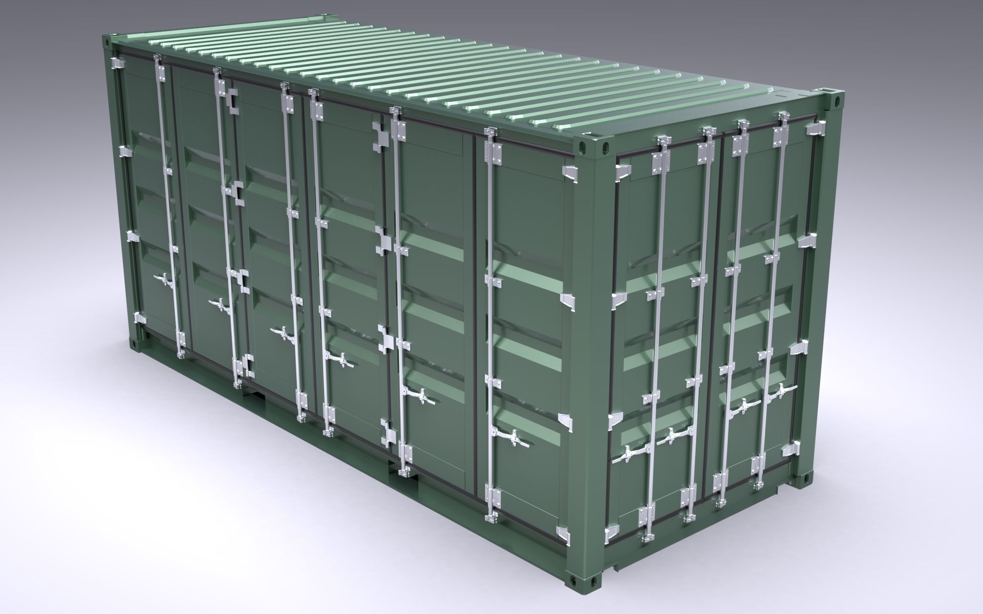 20-foot High Cube Container All Side Access 3D model 3D printable ...