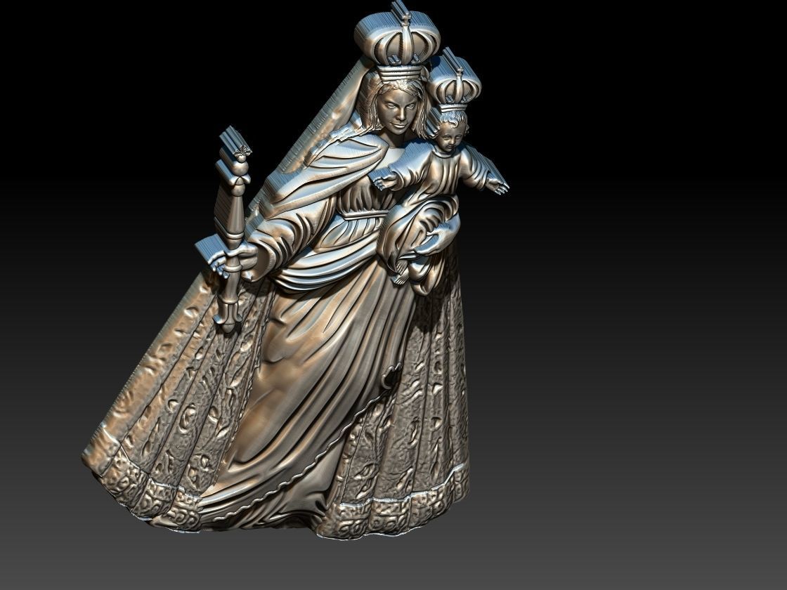 Nossa Senhora Auxiliadora - Our Lady Help 3D model 3D printable | CGTrader