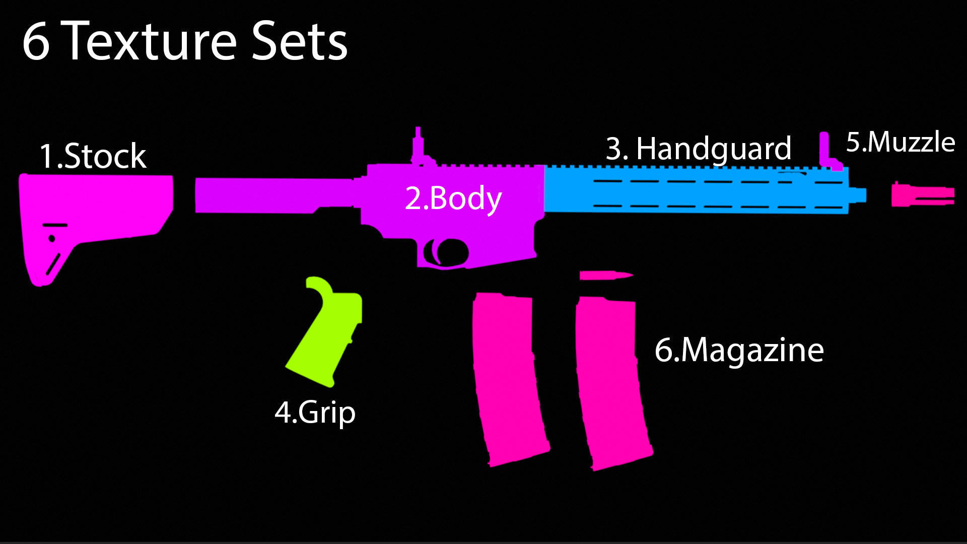 3D model KAC KS-1 RIFLE VR / AR / low-poly | CGTrader