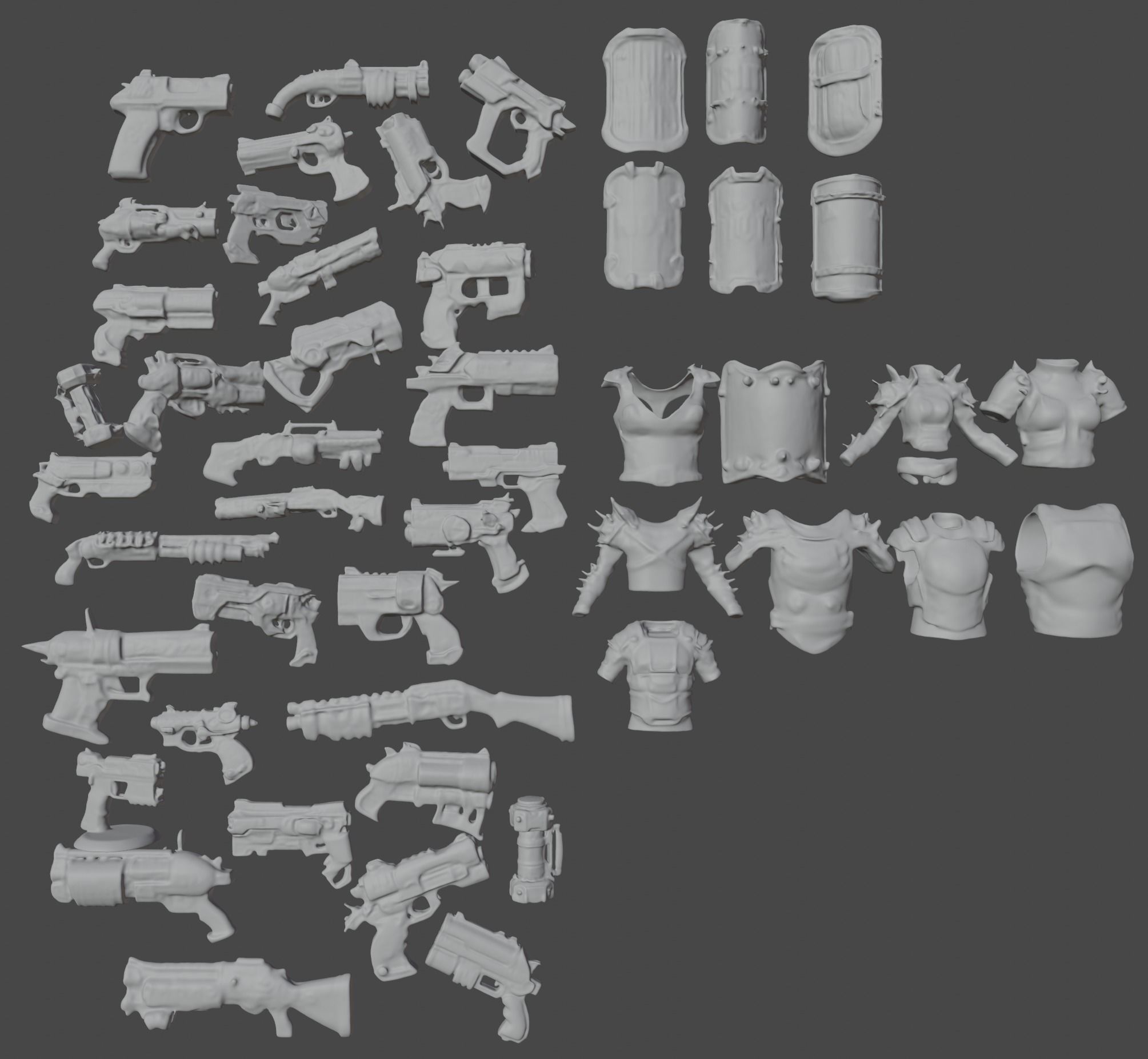 Punk style Weapons and armor 3D model | CGTrader