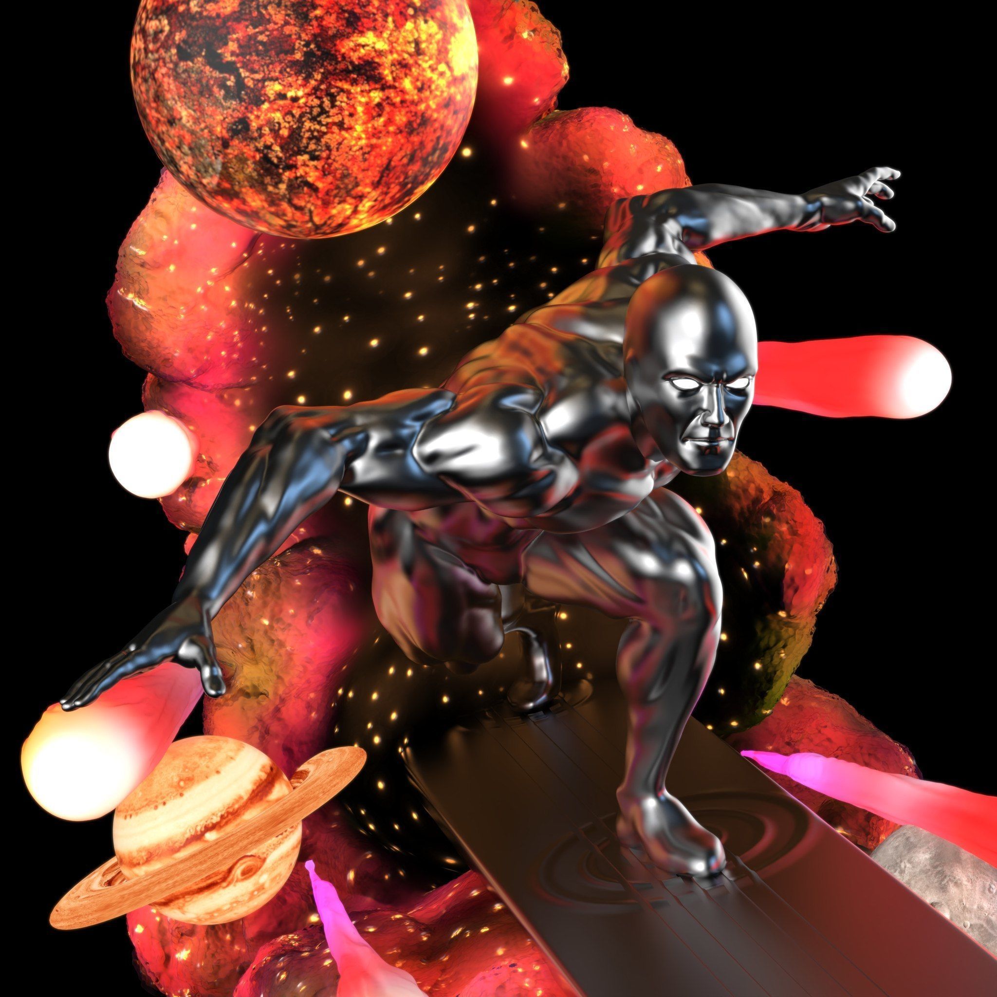 SILVER SURFER STL 3D model 3D printable | CGTrader