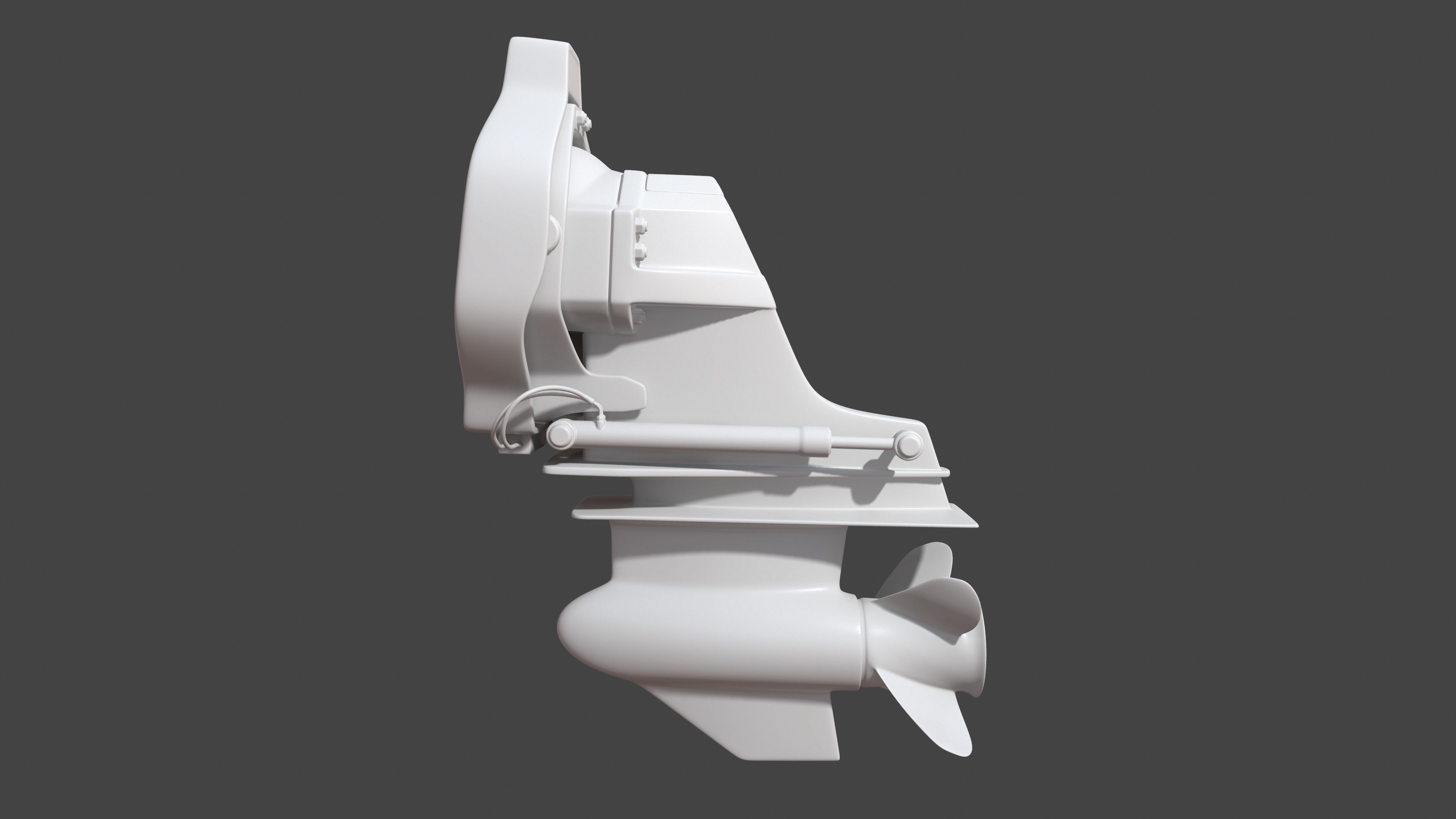 boat stern drive propeller unit 3D model 3D printable | CGTrader