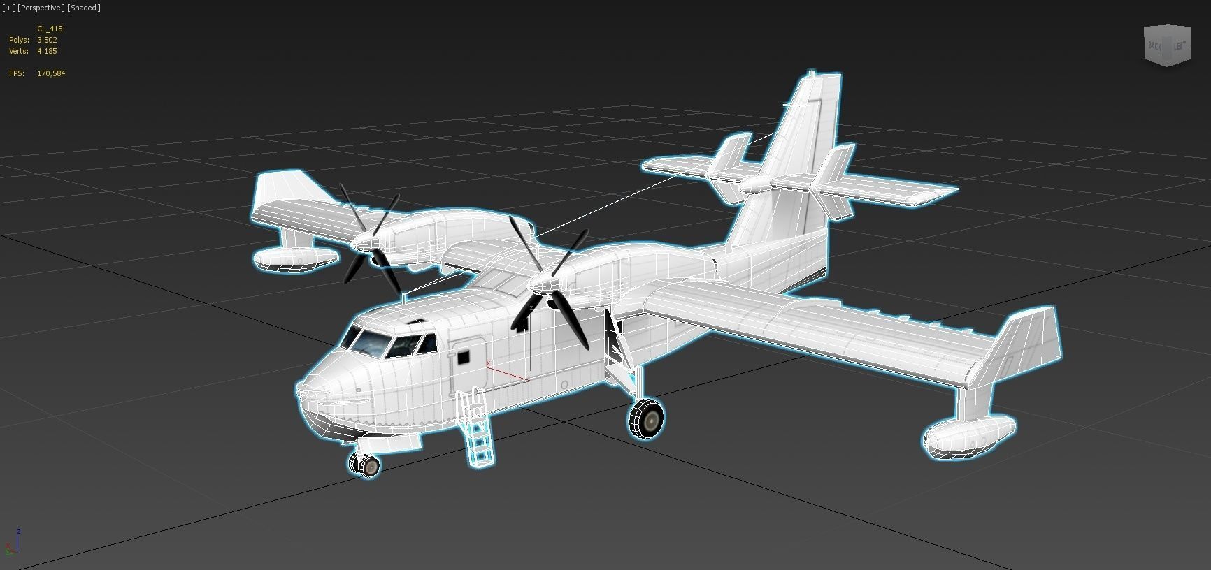3D model CL-415 Super Scooper 415 lowpoly static VR / AR / low-poly ...