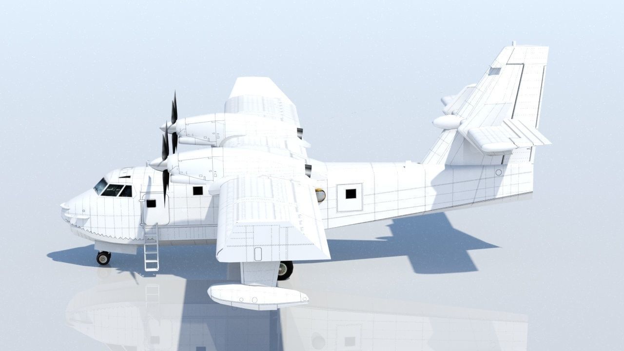 3D model CL-415 Super Scooper 415 lowpoly static VR / AR / low-poly ...